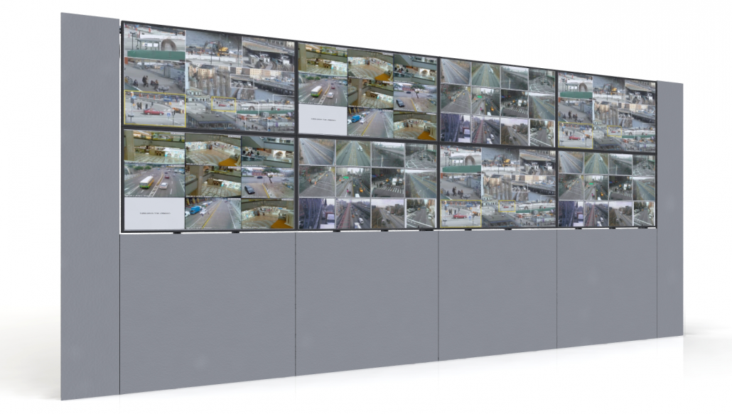 Mur d'images, structures et support pour écrans / moniteurs LCD - LED